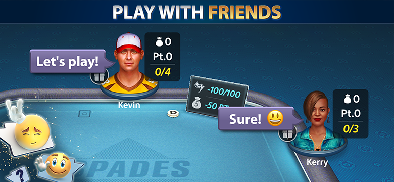 Spades - an Exciting Mobile and Social Spades Game | KamaGames