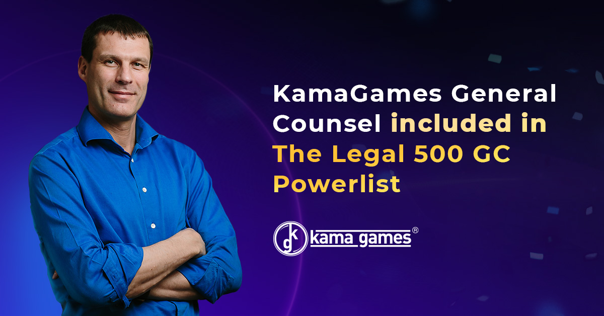 KamaGames legal counsel in The Legal 500 GC Powerlist
